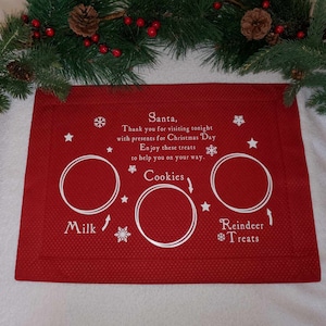 Santa Claus Snack Mat / Christmas Eve / Cookies / Milk / Tradition ...