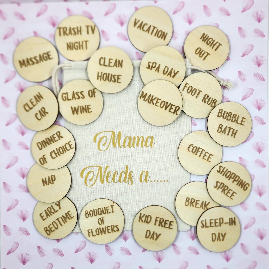 Mama Needs A..., Tokens, Mom Tokens , Mom Gift, Mom, Mama, Mother ...