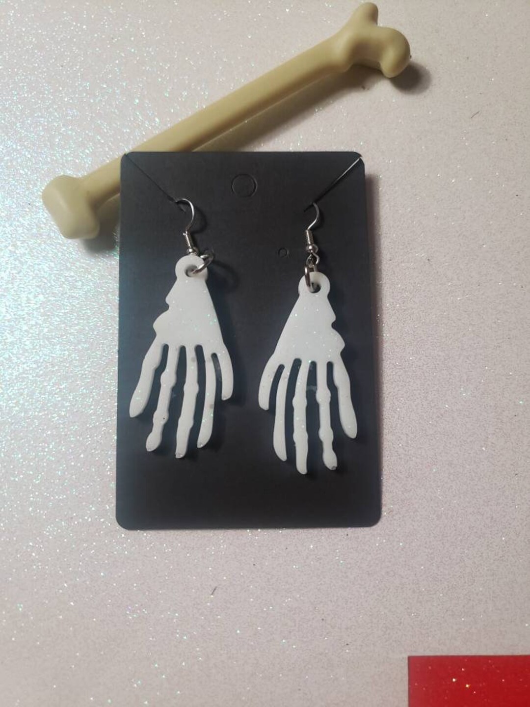 Skeleton Bone Hand Earrings - Etsy