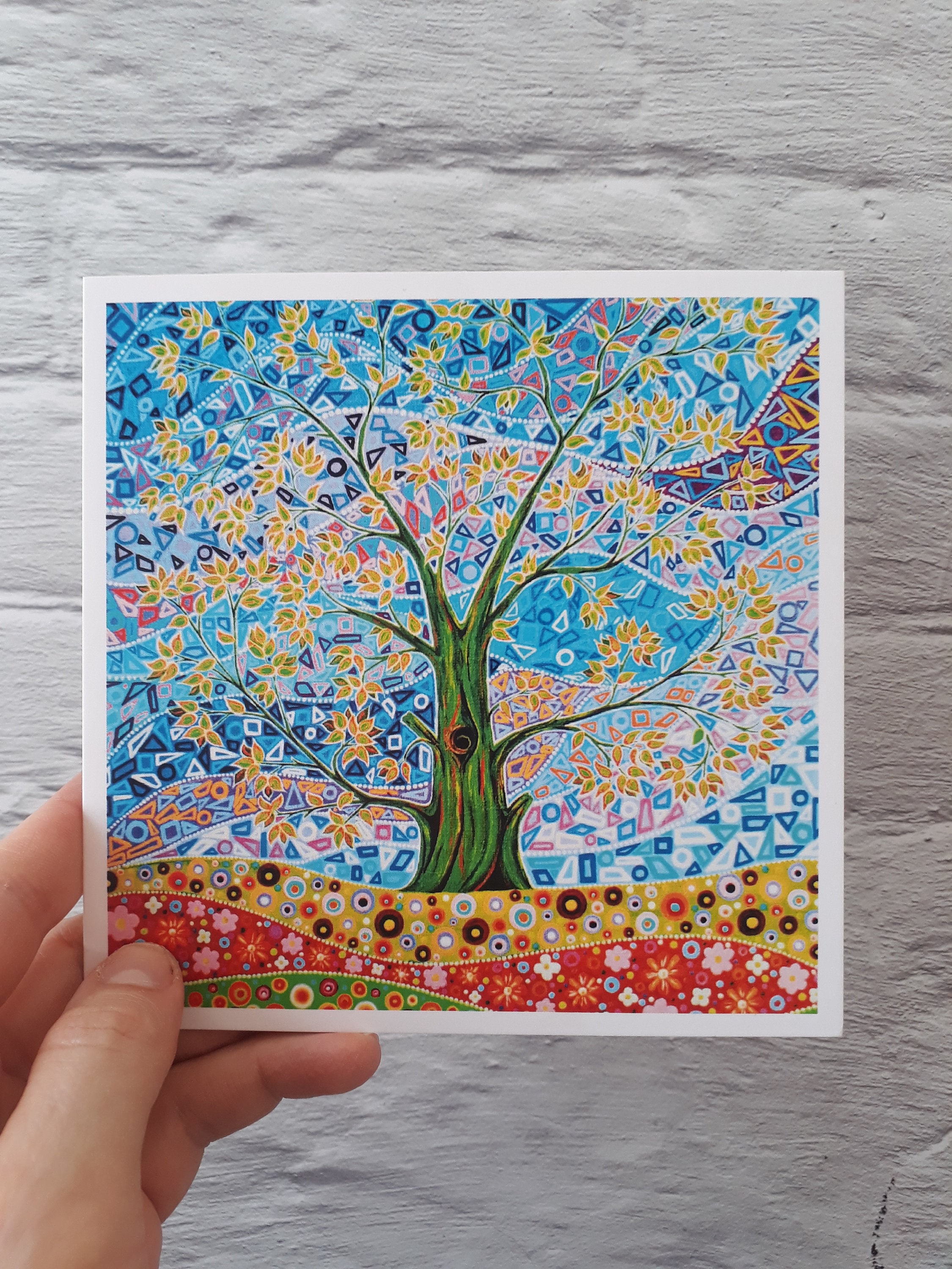 Tree of Life Card Spiritual Tree Blank Art Greetings - Etsy Singapore