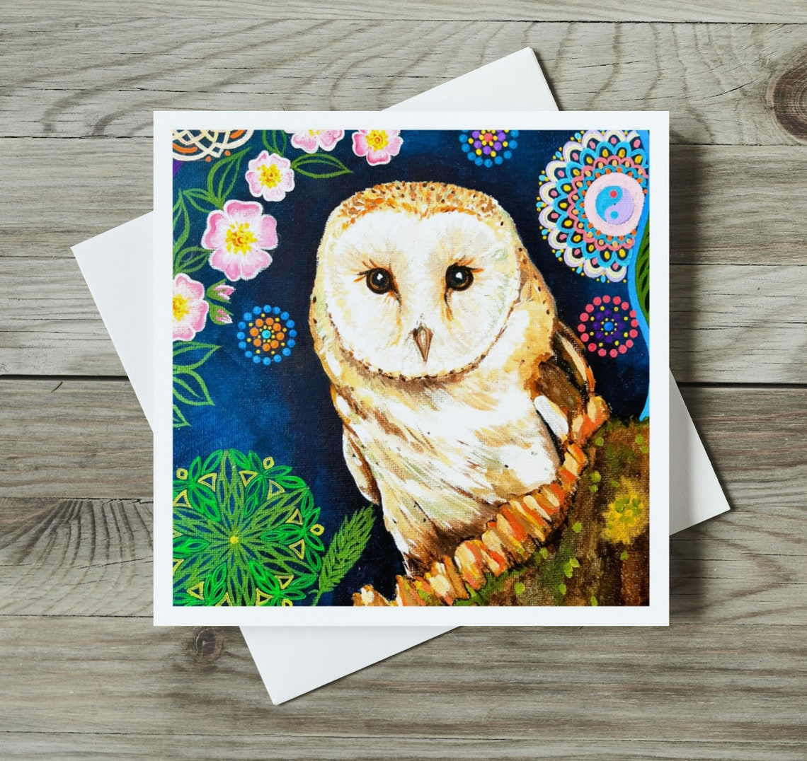 Barn Owl Card, Birthday, Thank You or Fathers Day Card, for Mum, Dad or ...