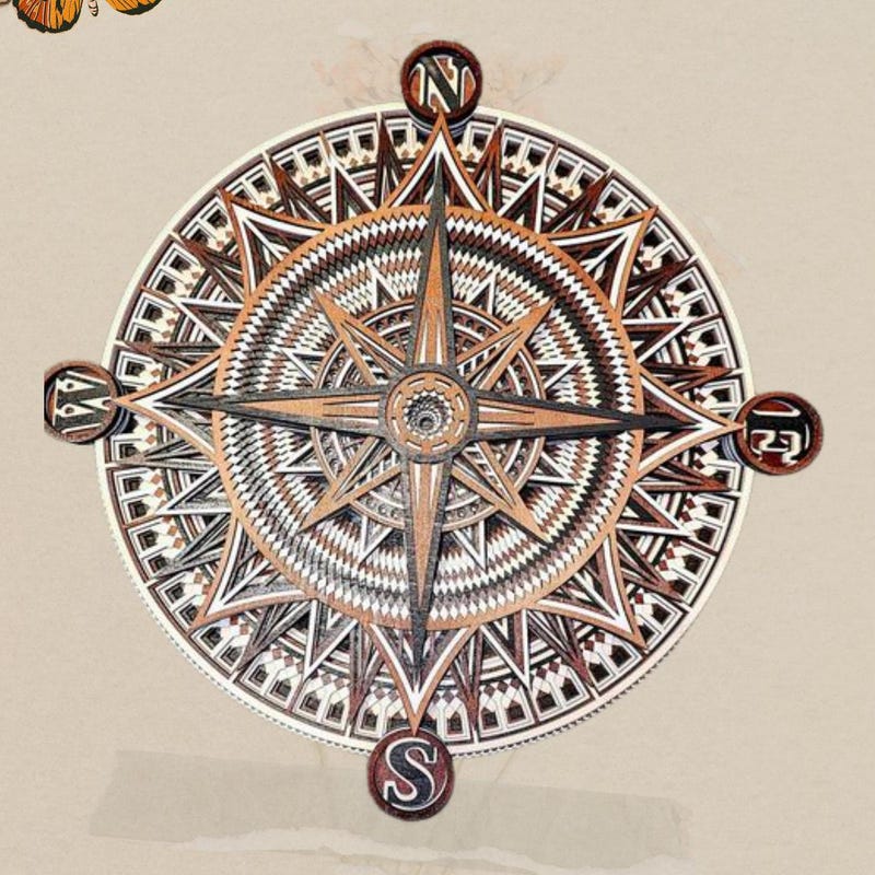 Wooden Compass - Etsy