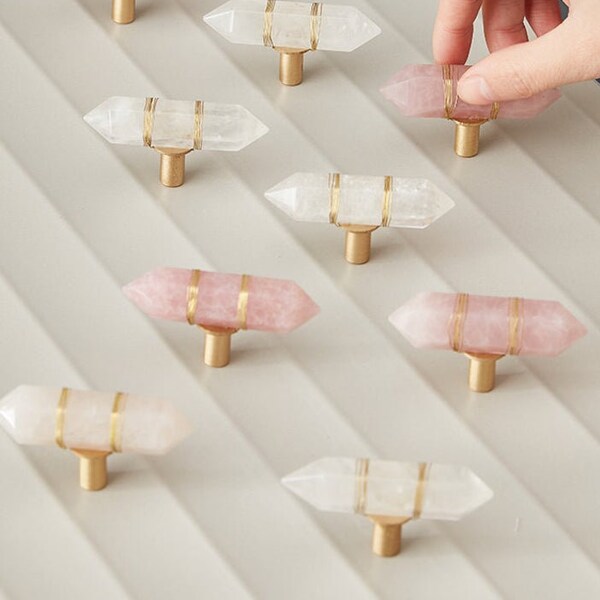 Quartz Crystal Knobs - Etsy