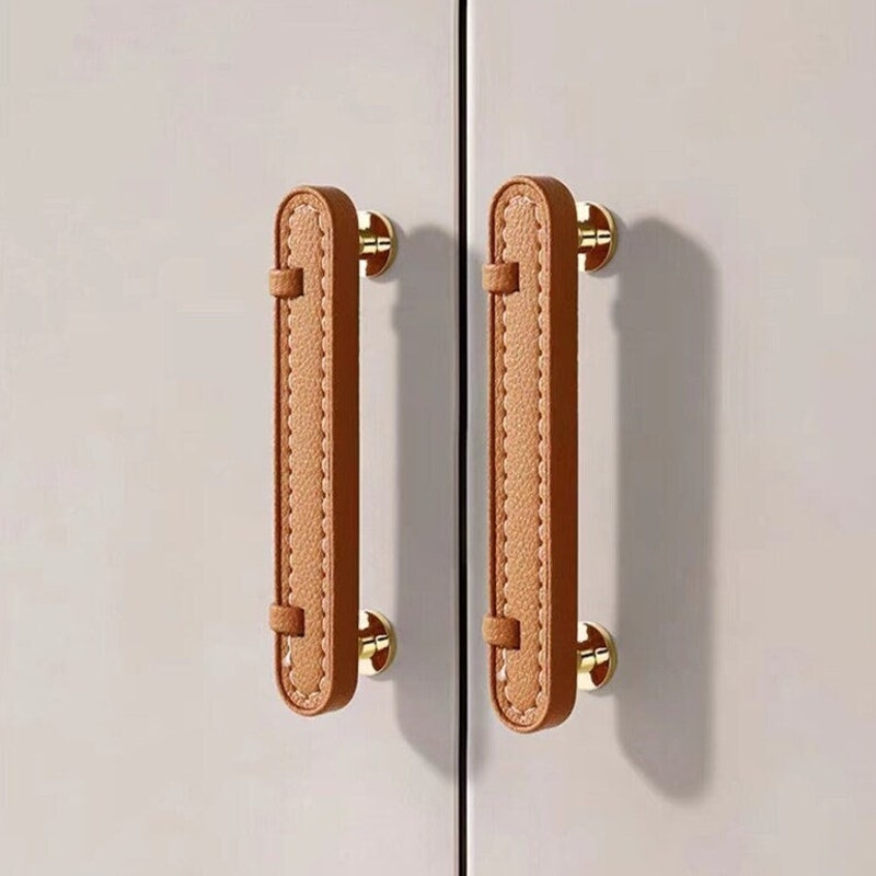 Leather Drawer Knobs - Etsy