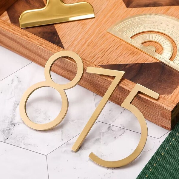 Brass House Numbers - Etsy