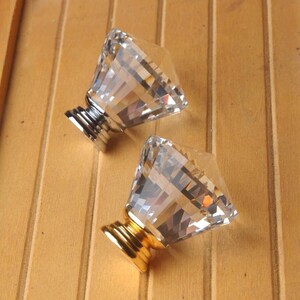 Crystal Knobs Dresser Knob Glass Knobs Drawer Knobs Pulls Handles Kitchen Cabinet Knobs Handle ...