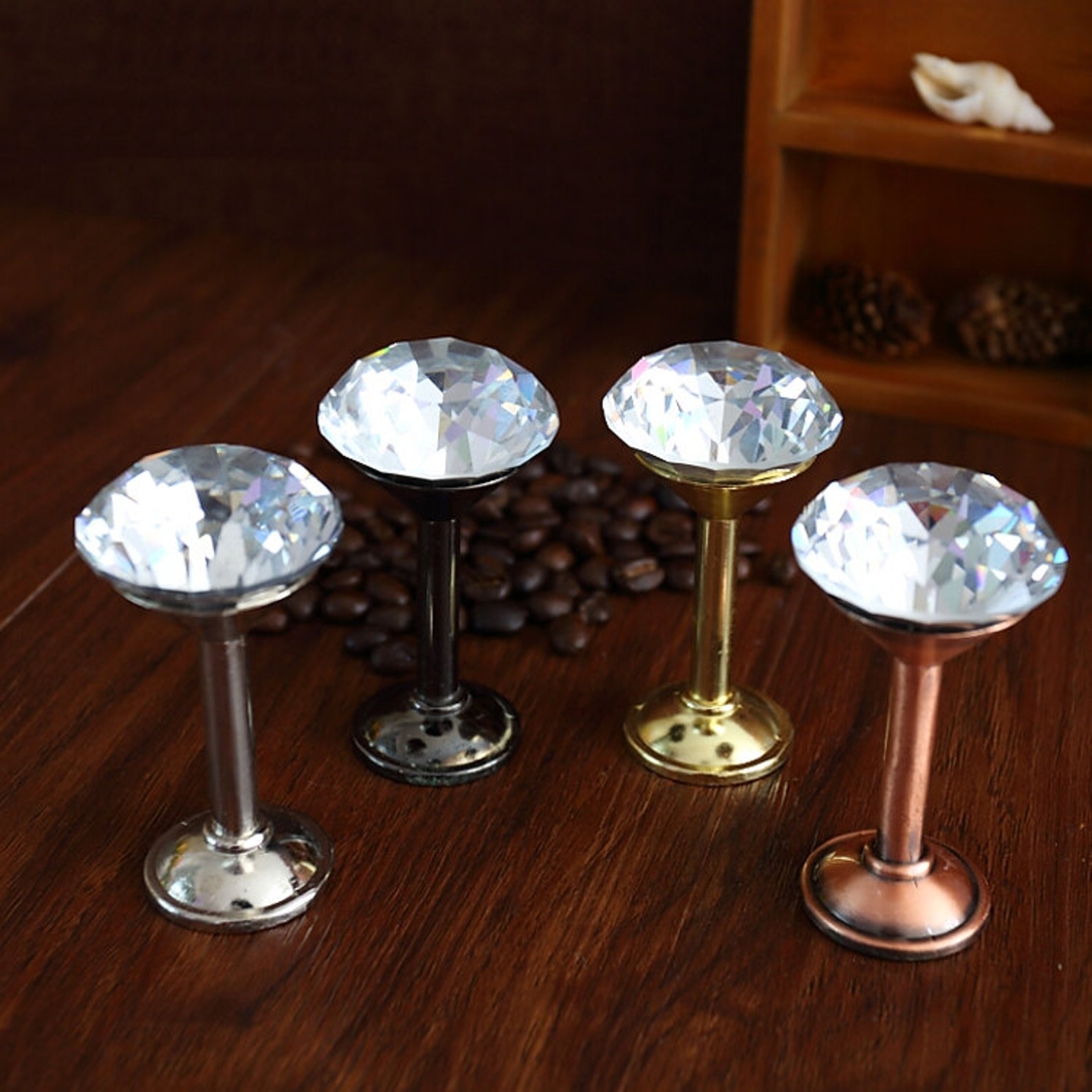 Glass Hook Decor Hook Wall Hook Clear Silver Black Gold Metal | Etsy