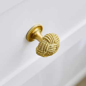 Unique Button Knobs Brass Gold Drawer Knobs Decorative Dresser Knobs Pulls Modern Kitchen ...