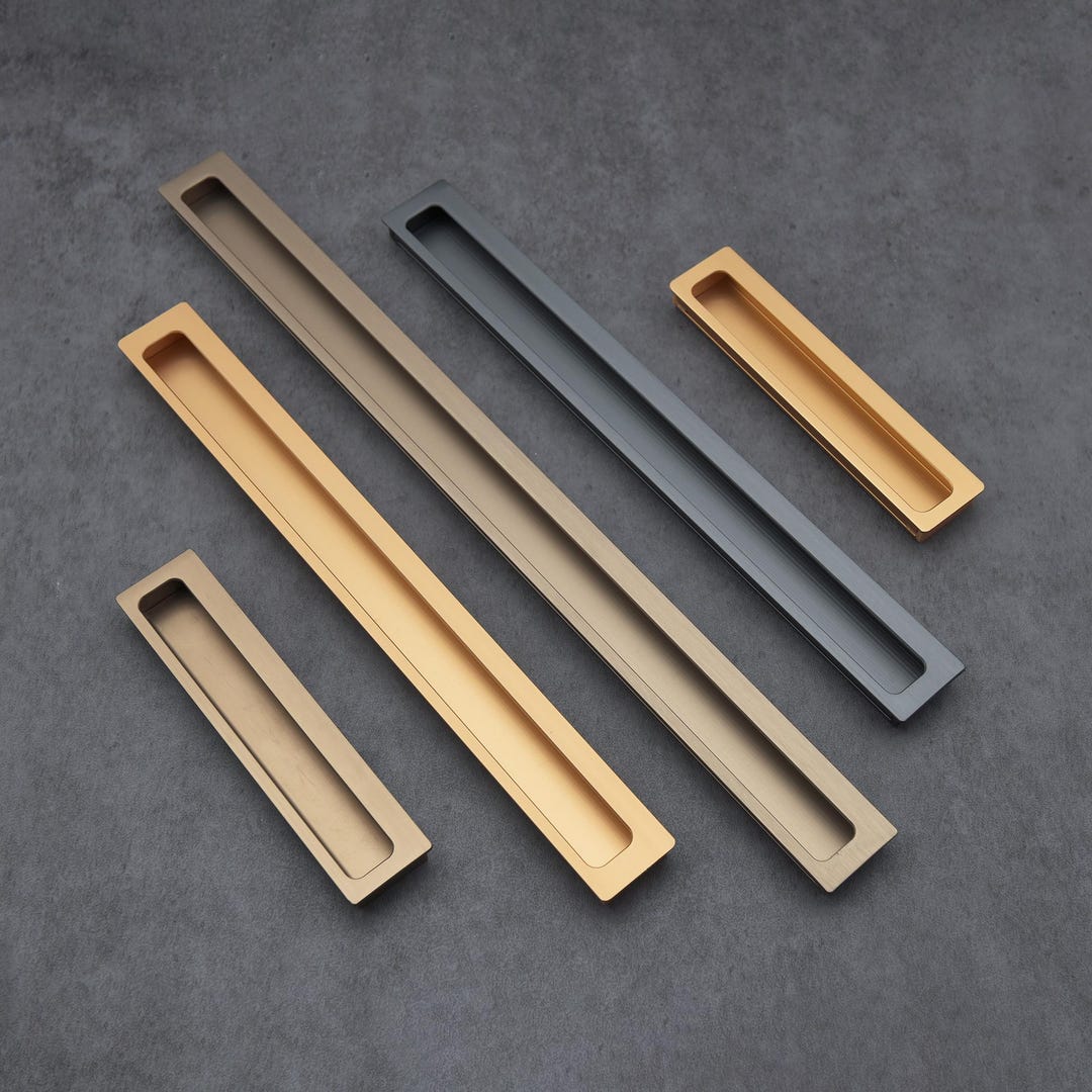 Invisible Drawer Pulls Black Kitchen Door Handles Pulls Brown Gold ...