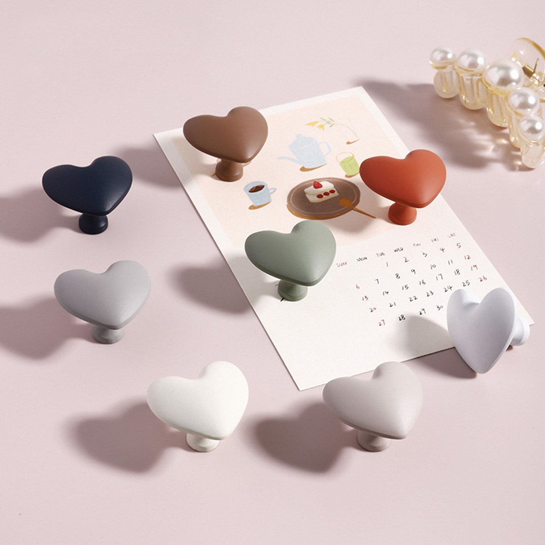 Cute Heart Drawer Knobs Colorful Knobs for Cabinets Unique Home Decor ...