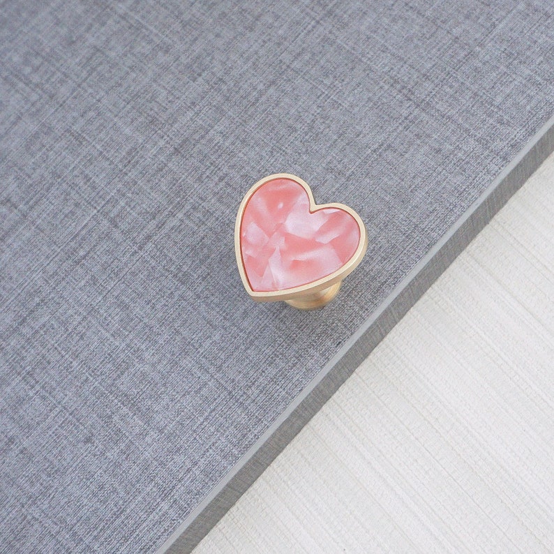 Solid Brass Heart Knobs Modern Stylish Drawer Knobs Pulls | Etsy