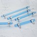 34510customized Blue Silver Acrylic Drawer Pulls Handles Dresser Pulls ...