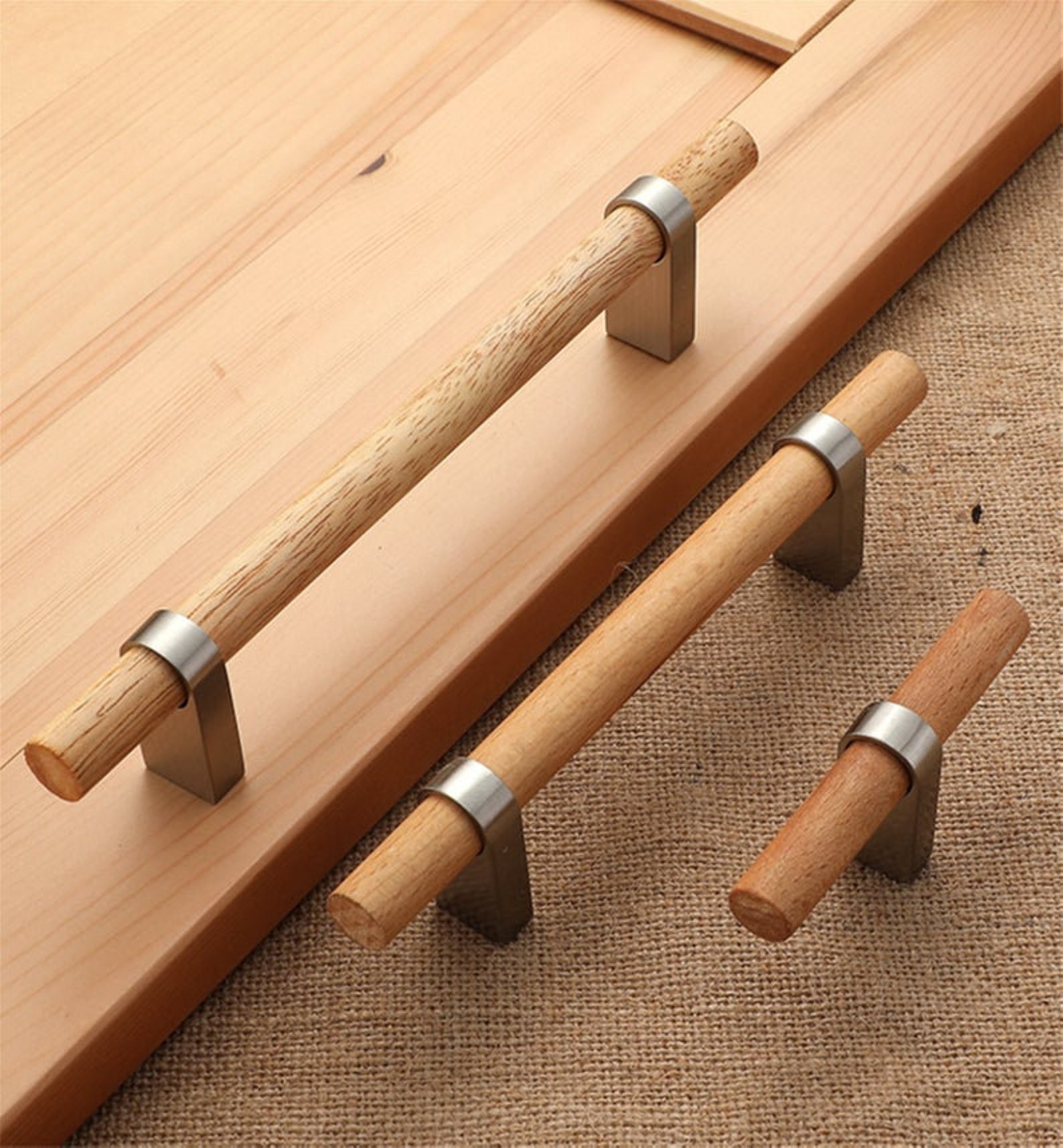 3.75'' 5'' T Bar Pulls Knobs Wood Cabinet Door | Etsy