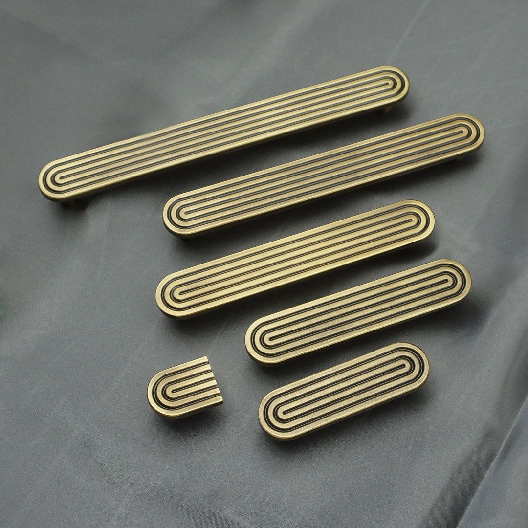 Minimalist Fingerprint Handles Gift Art Deco Drawer Pulls Antique ...
