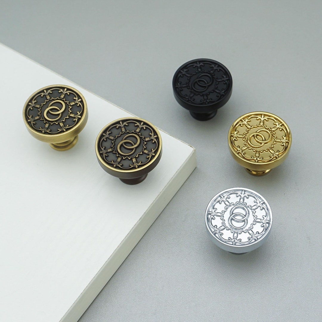 French Drawer Knobs Gold Dresser Knobs Coffee Antique Bronze Knobs Silver Chrome Cabinet Knobs ...