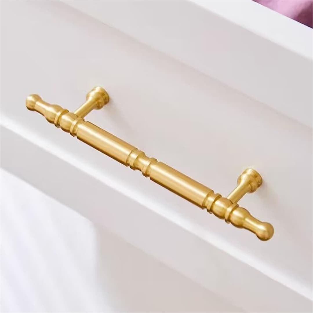 Bamboo Pulls Brass Cabinet Handles Drawer Pulls Handles Door Pull Knob Kitchen Cabinet Knobs ...