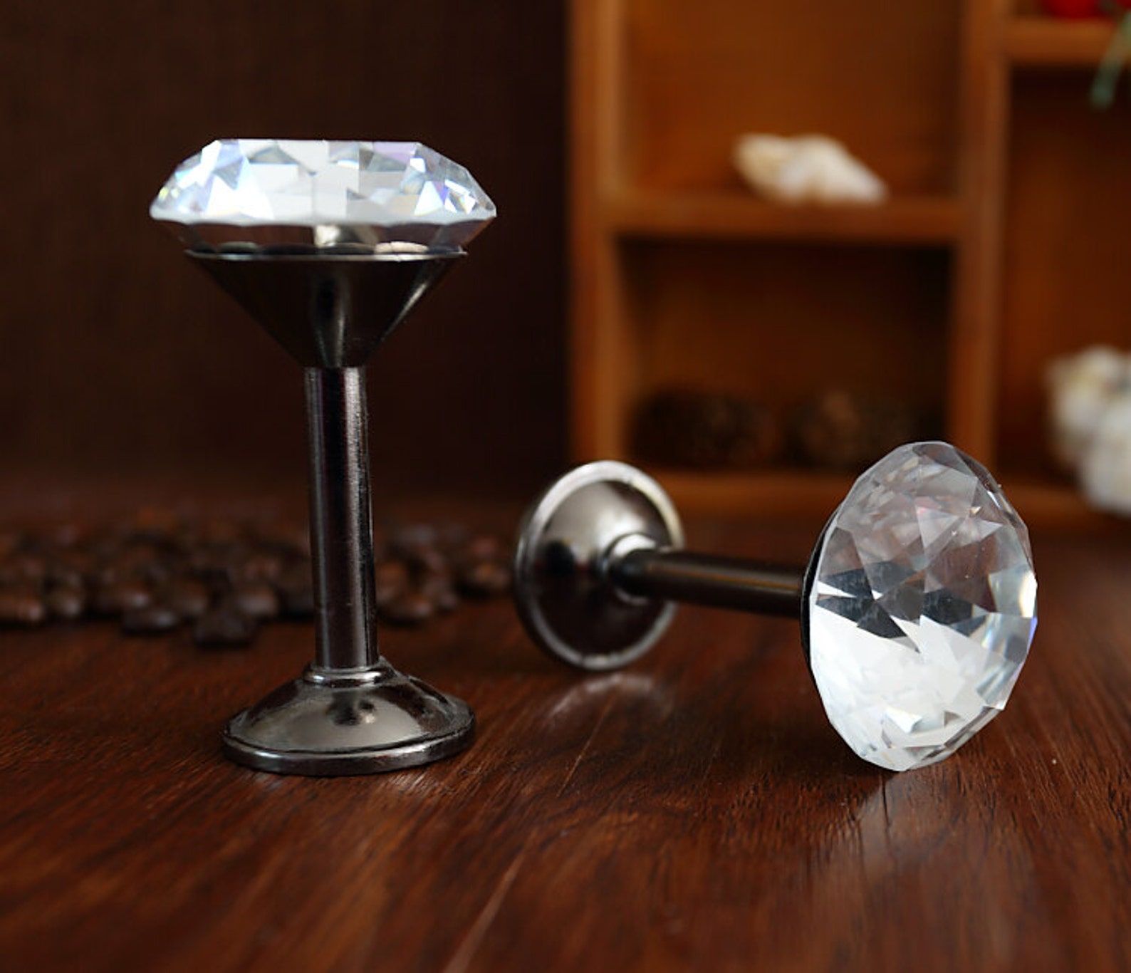 Glass Hook Decor Hook Wall Hook Clear Silver Black Gold Metal | Etsy