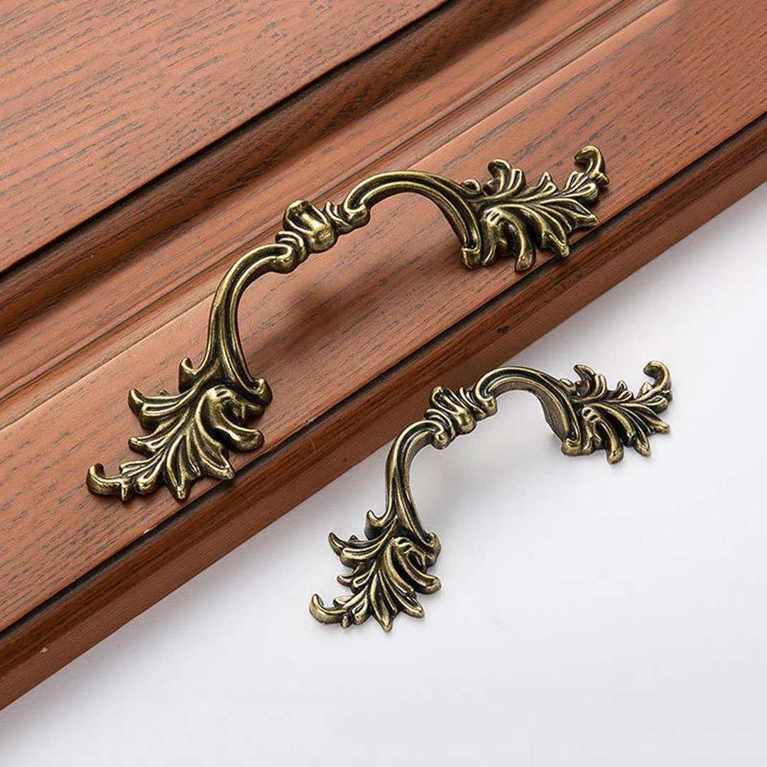 Antique Bronze Drawer Pulls Handles Rustic Kitchen Cabinet Handle ...