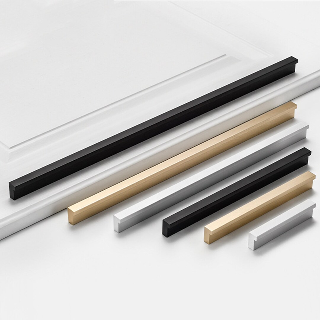 Black Dresser Handles White Drawer Pulls Modern Kitchen - Etsy