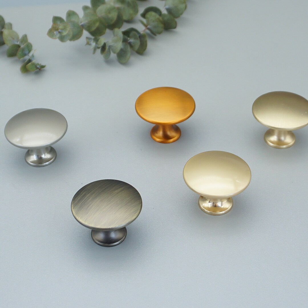 Brushed Nickel Drawer Knobs Antique Coffee Cabinet Knob Shiny Gold Dresser Knob Pull Gift ...
