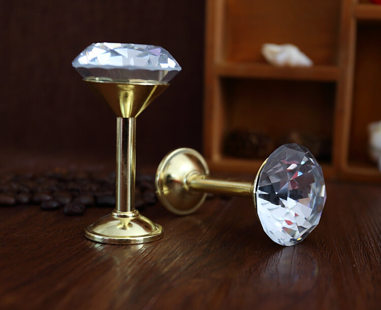 Glass Hook Decor Hook Wall Hook Clear Silver Black Gold Metal | Etsy