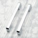 Silver Chrome Cabinet Pulls Kitchen Door Handles Modern Drawer Knobs Handles Dresser Pull Chrome ...