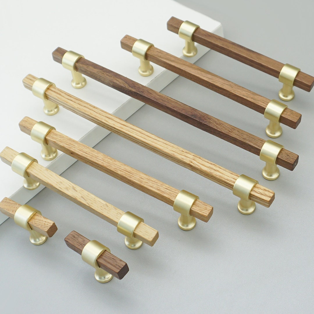 Wood Kitchen Cabinet Handles Beech Dresser Knob Handle Drawer Pulls ...
