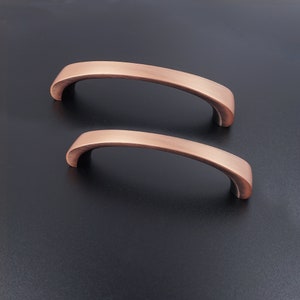 3.75" 5" 6.3'' Brushed Copper Cabinet Pulls Handles Antique Dresser ...