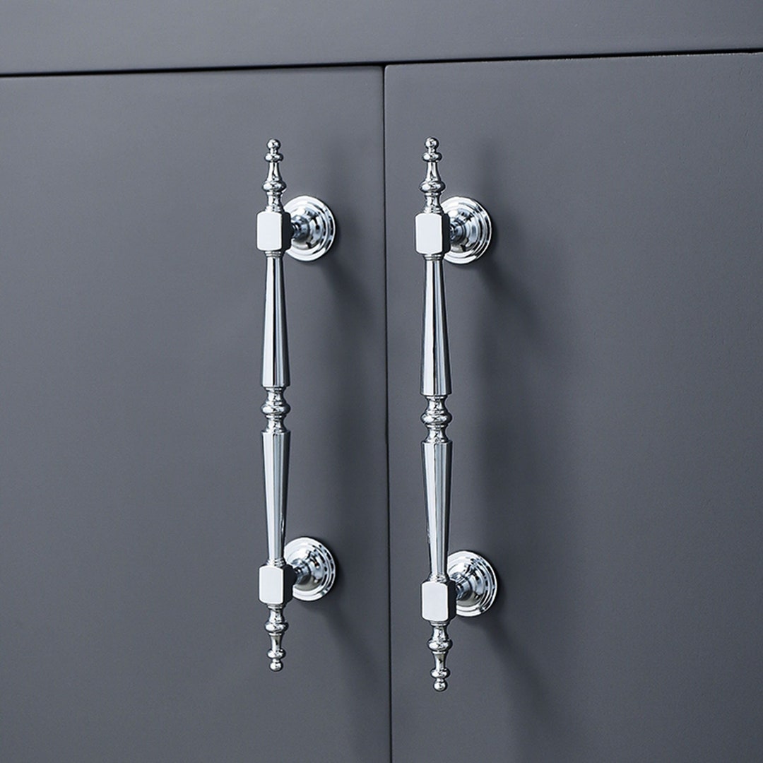 3.78"5" Chrome Silver Drawer Pulls Handles Modern Kitchen Cupboard ...