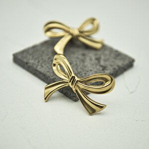 Unique Drawer Knobs Brass Bow Knobs Modern Drawer Knob Gold Cabinet Knobs Girls Room Knob for ...