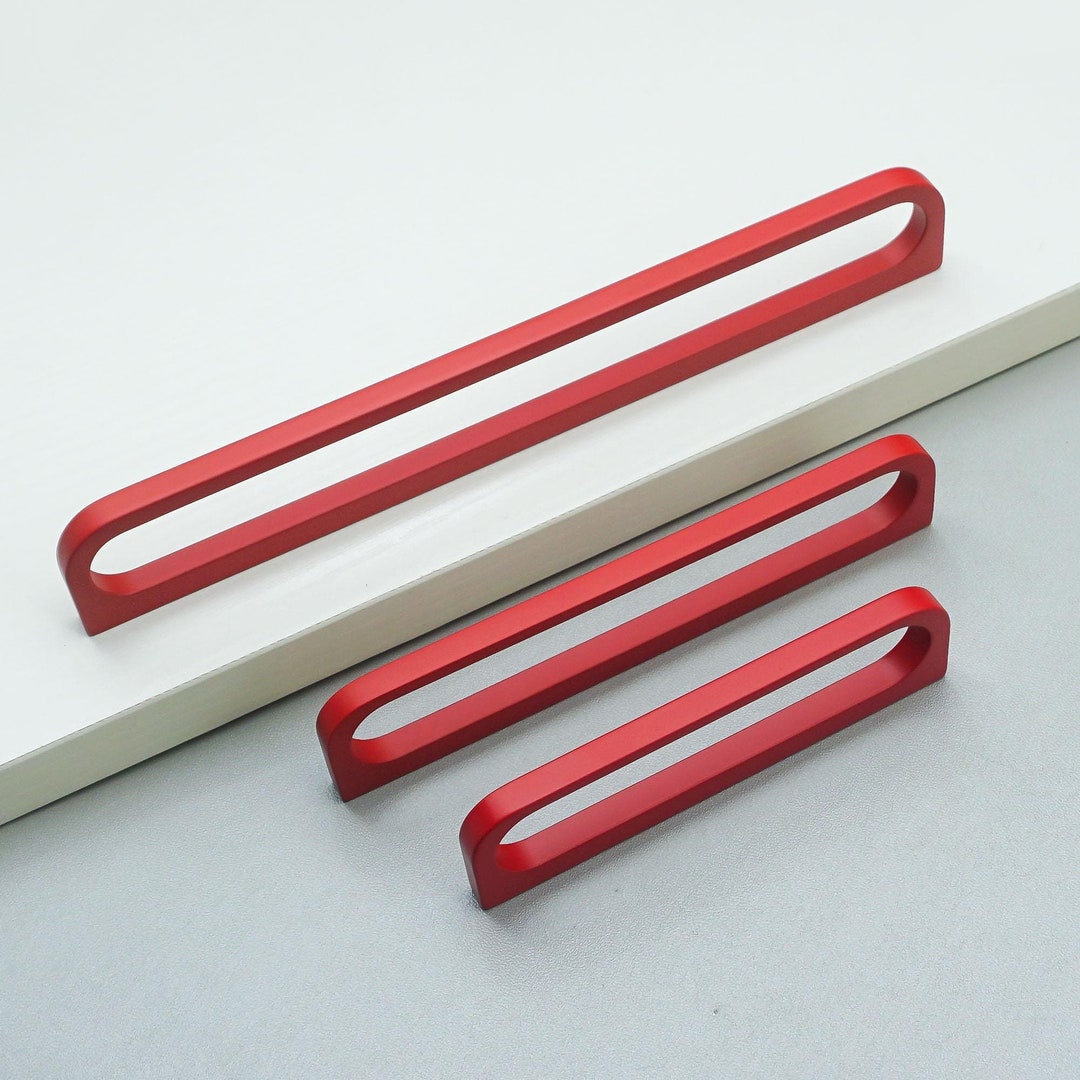 Red Hollowed Drawer Pulls Dresser Pulls Colorful Cabinet Door Handles ...