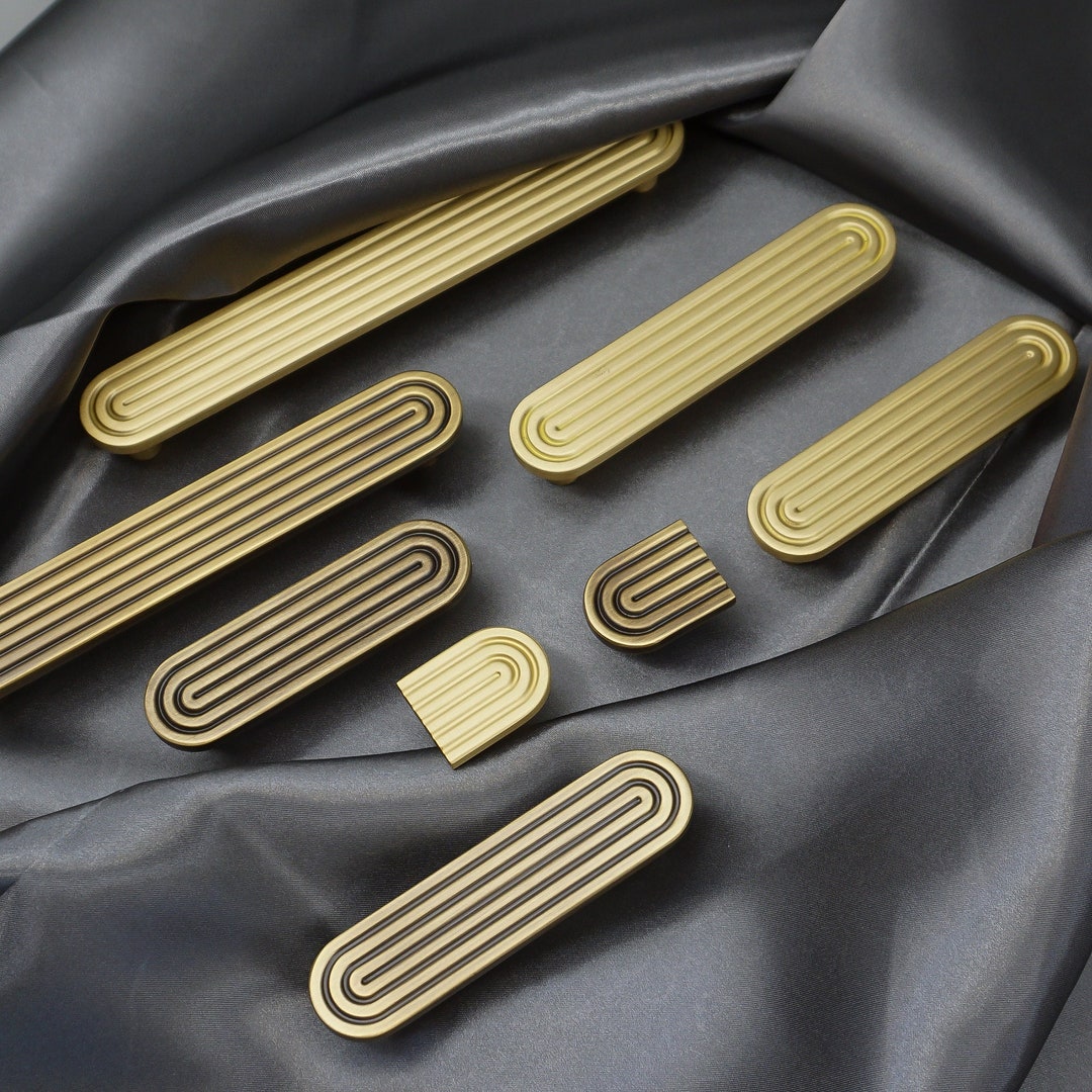 Minimalist Fingerprint Handles Gift Art Deco Drawer Pulls Antique ...