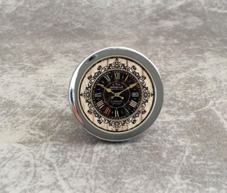 Clock Dresser Knobs Drawer Knobs Pulls Handles Glass Clear - Etsy