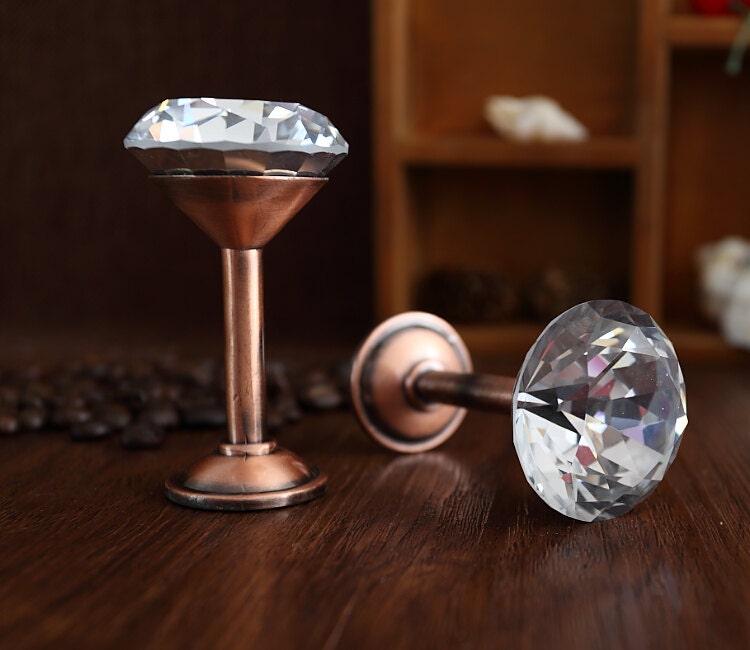 Glass Hook Decor Hook Wall Hook Clear Silver Black Gold Metal | Etsy