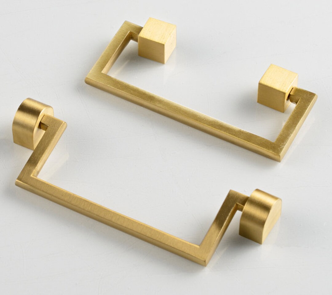 2.55'' 4.6''solid Brass Drawer Pulls Drop Vintage Kitchen Cabinet ...