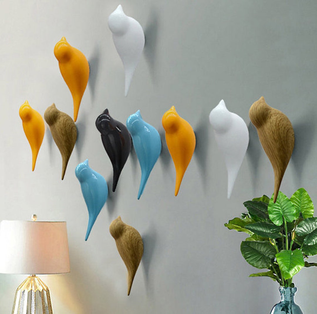 Bird Hook Wall Hook Coat Hook Hangers Resin Hook Wall Bag Hook White ...