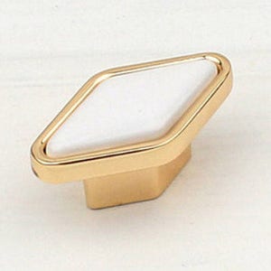 3.75 5 Diamond Shape Drawer Knobs Pulls Handles Porcelain Kitchen Cabinet Door Knobs Handle ...
