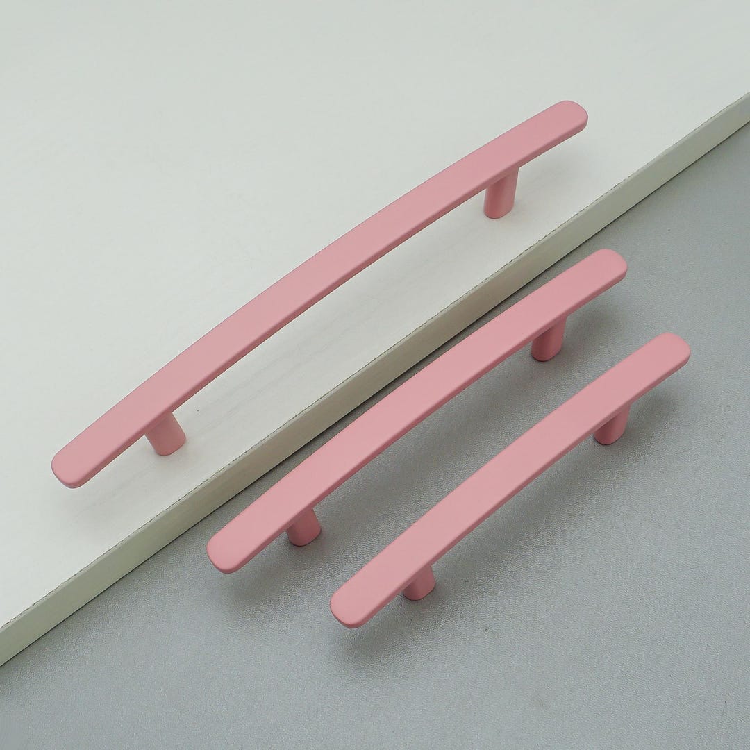 Pink Dresser Pulls Pink Kitchen Cabinet Pulls Girl Room Dresser Handles ...