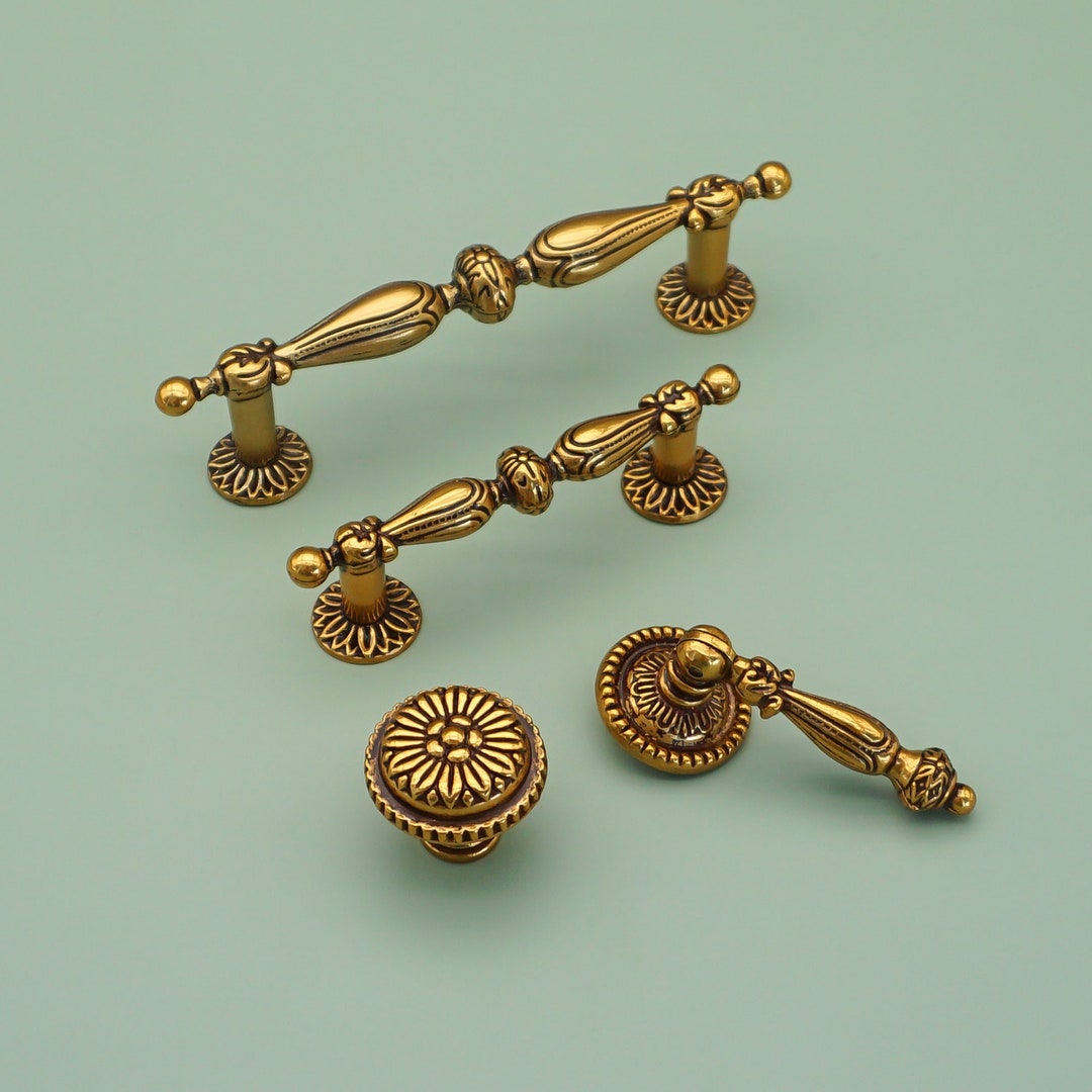 Pendant Knob Vintage Dresser Knobs Drop Pulls Antique Coffee Kitchen ...