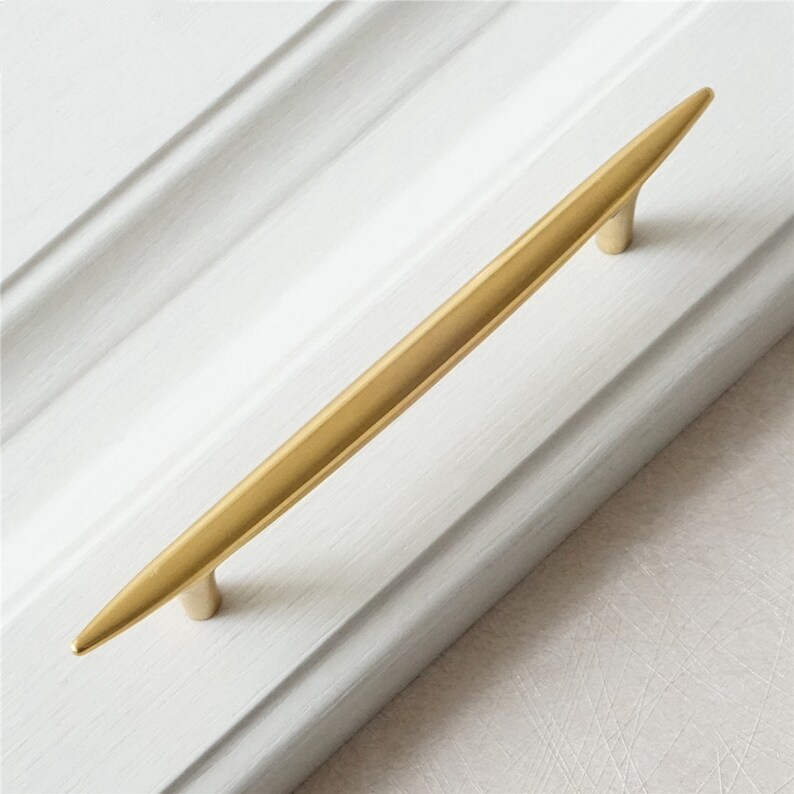3.75 Shiny Gold Dresser Drawer Pulls Handles Black T - Etsy