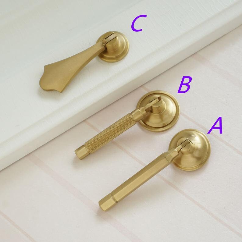 Brass Drawer Pulls Drop Dresser Knobs Drawer Knob Handle Swing | Etsy