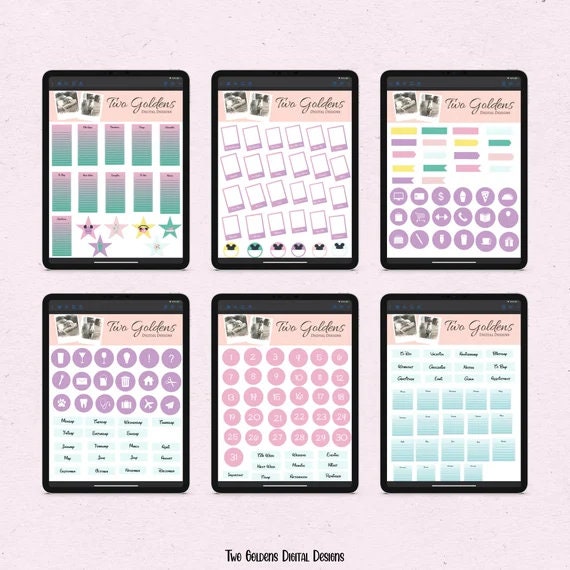 Planner Stickers, Digital Stickers, Goodnotes Stickers, Pre-cropped ...