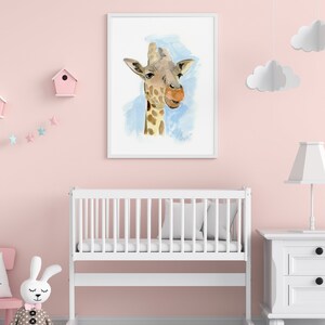 Giraffe Poster, Animal Art, Kids Room Decor, Watercolor Nursery Wall ...