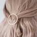 Gold or Silver Circle Hair Clip Metal Minimalist Hair Clip - Etsy Canada
