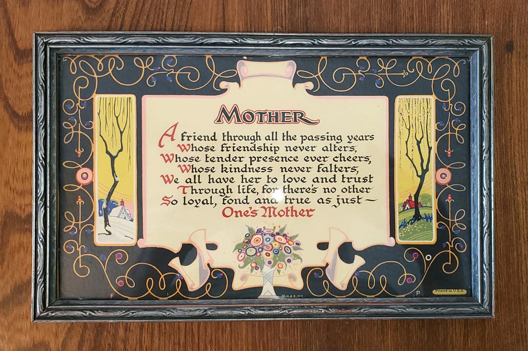 Art Deco "mother" Motto - Etsy