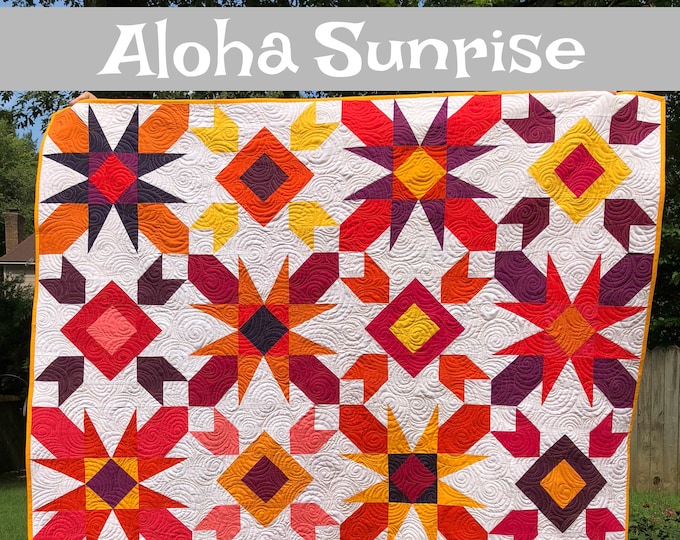 Sunset Quilt Pattern is Vibrant and Full of Movement and Color ...