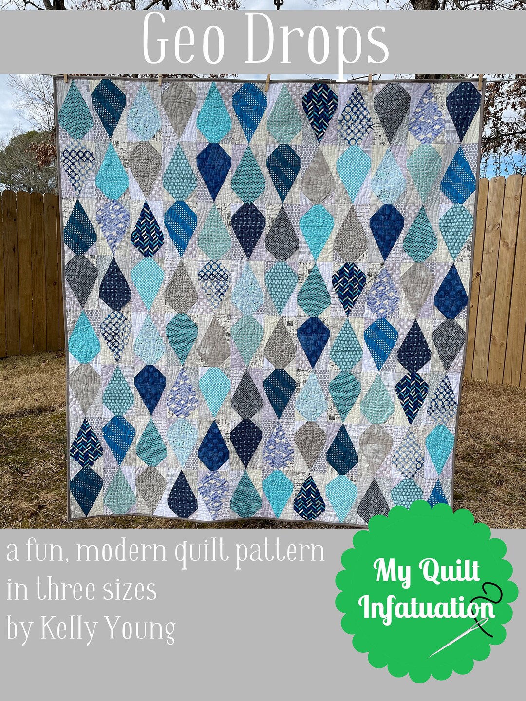 Geo Drops Quilt Pattern - Etsy
