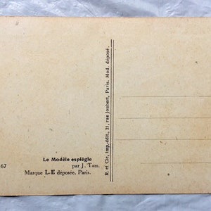 Risque French Postcard Illustrated Jean Tam Artist in Studio - Etsy