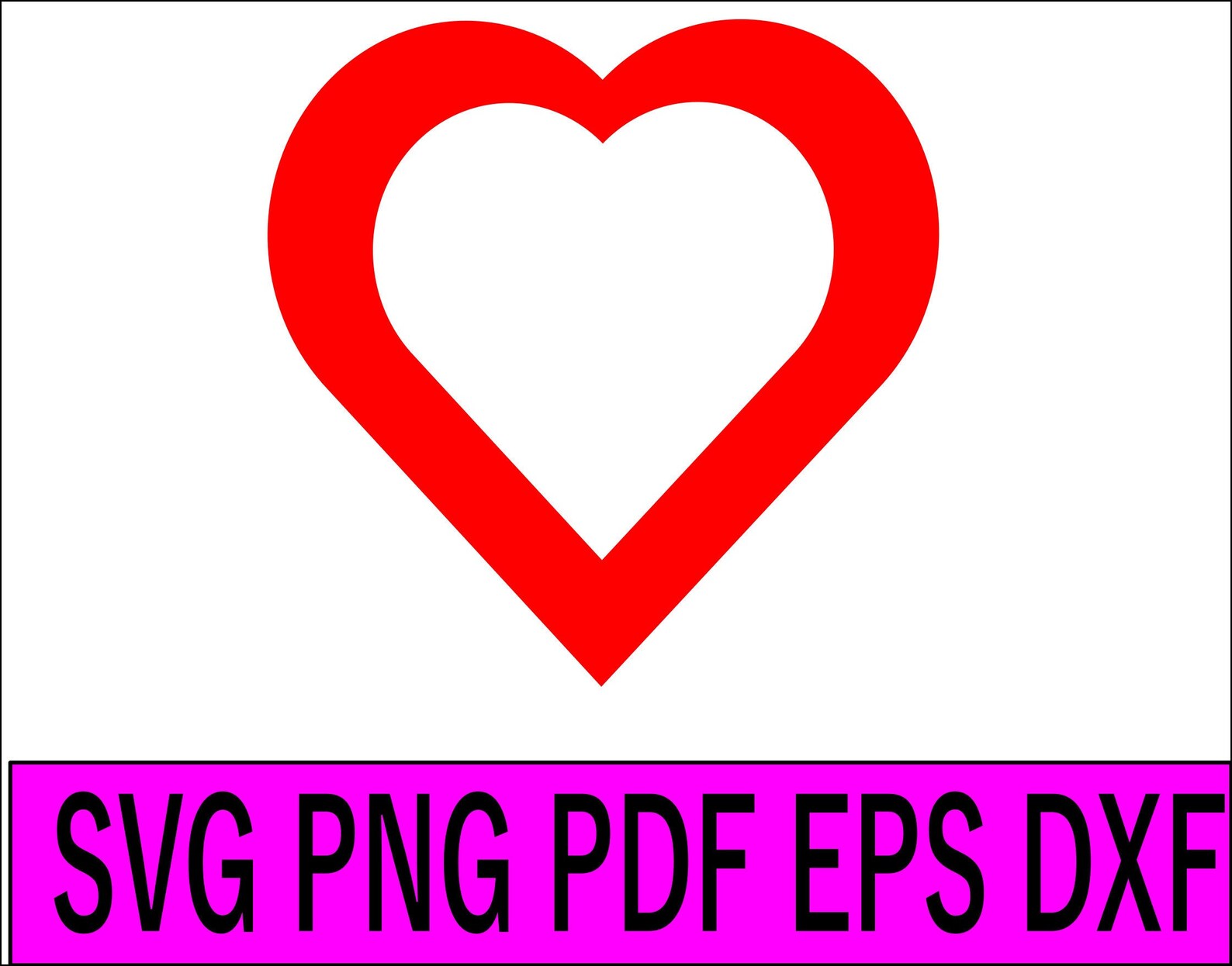 Heart SVG Heart Outline SVG Heart Shape SVG - Etsy