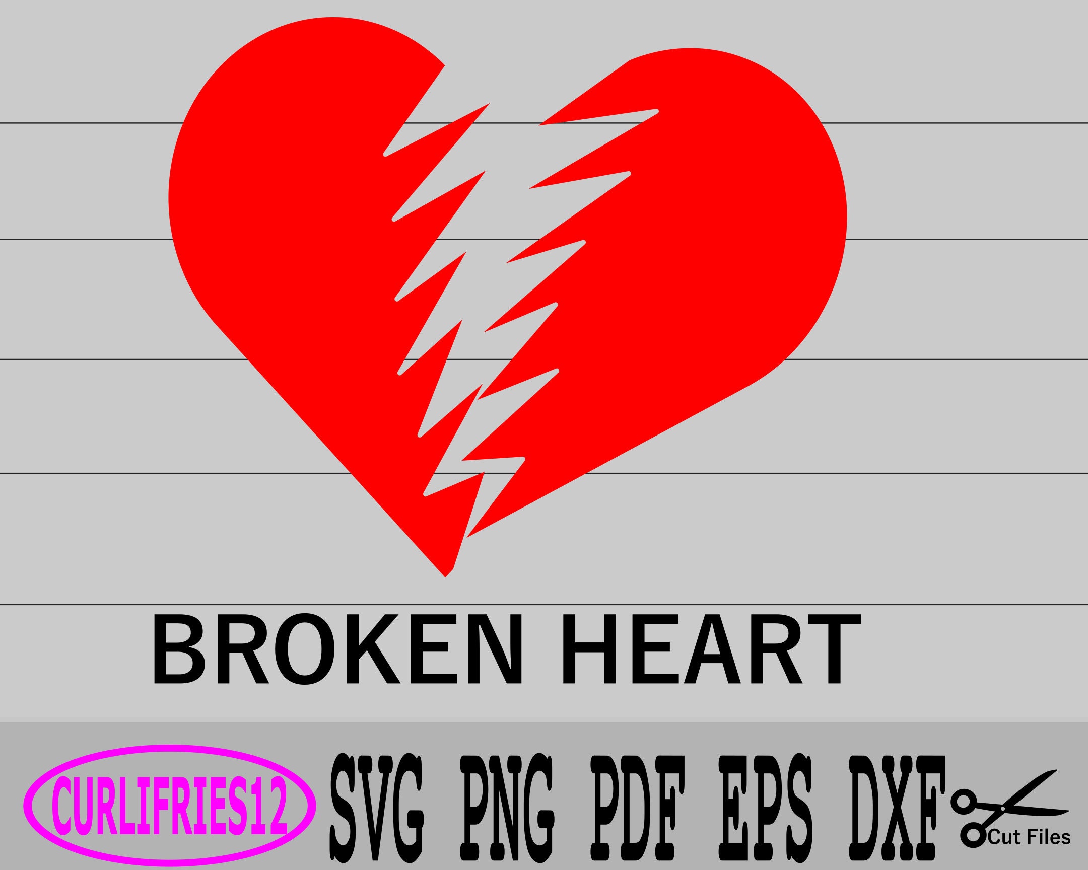 Broken Heart SVG Heart Shape SVG Love Heart SVG - Etsy